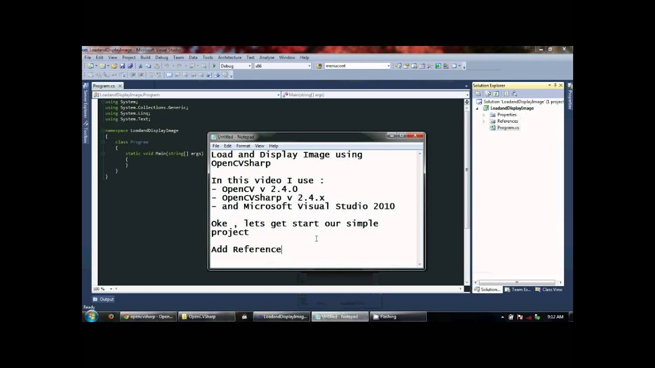 Opencvsharp Load And Display Image Youtube