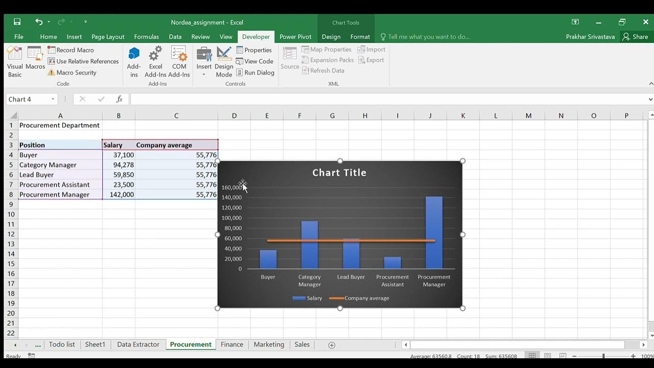 Automating repetative graph building task using Macros recording - YouTube