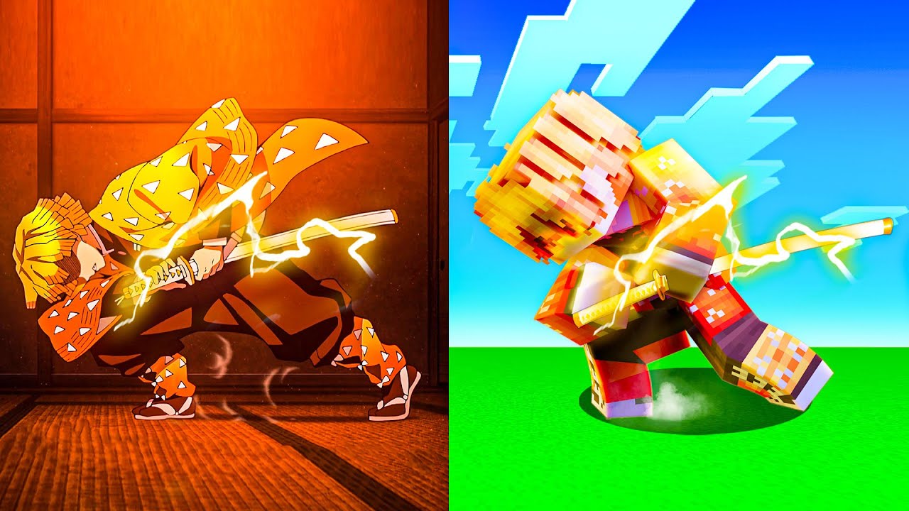 I Became ZENITSU from Demon Slayer in Minecraft Demon Slayer Mod! - YouTube