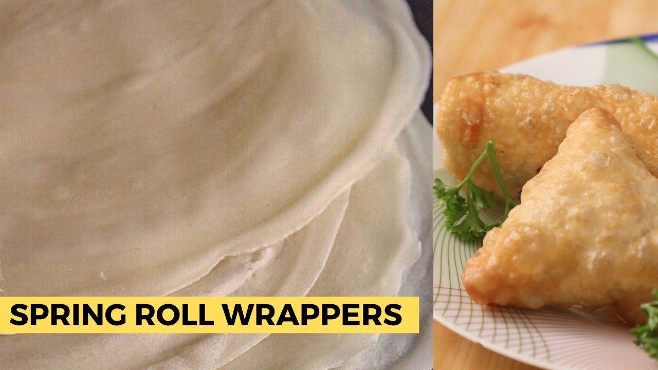 How to make spring roll wrappers or samosa sheets - YouTube