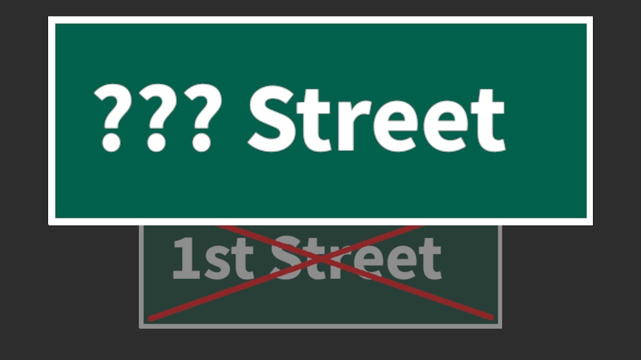 What is the Most used Street Name in the US? - YouTube