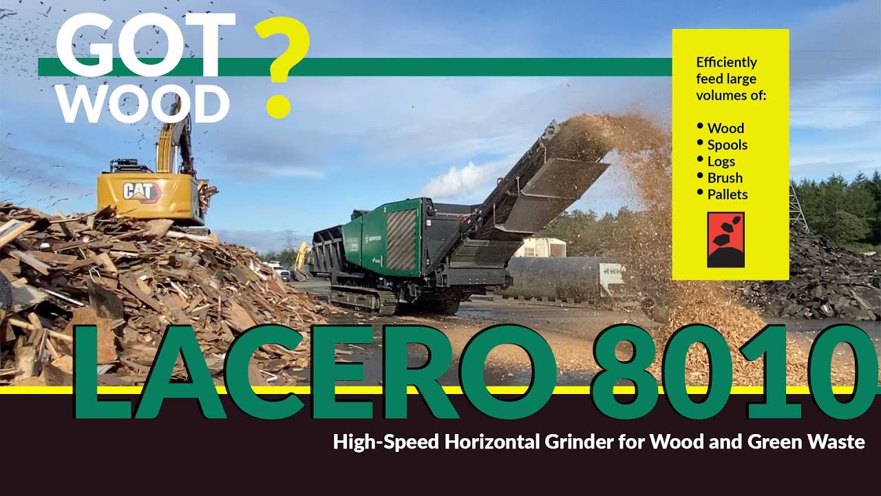 Komptech Lacero 8010 High-Speed Horizontal Grinder For wood and Green ...