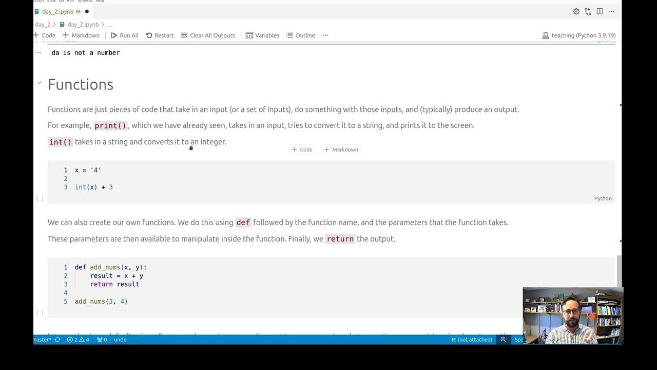 Variables, conditionals, and functions - YouTube