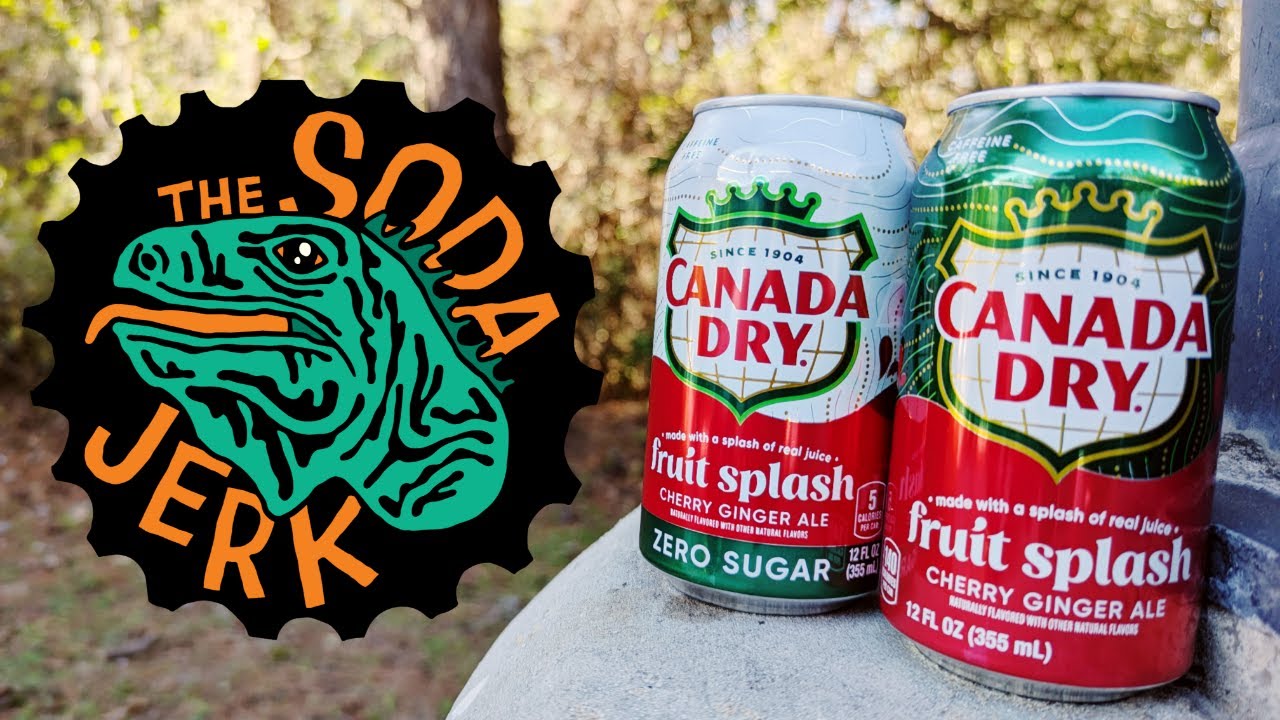 Canada Dry Fruit Splash Cherry Ginger Ale and Zero Sugar Version - YouTube