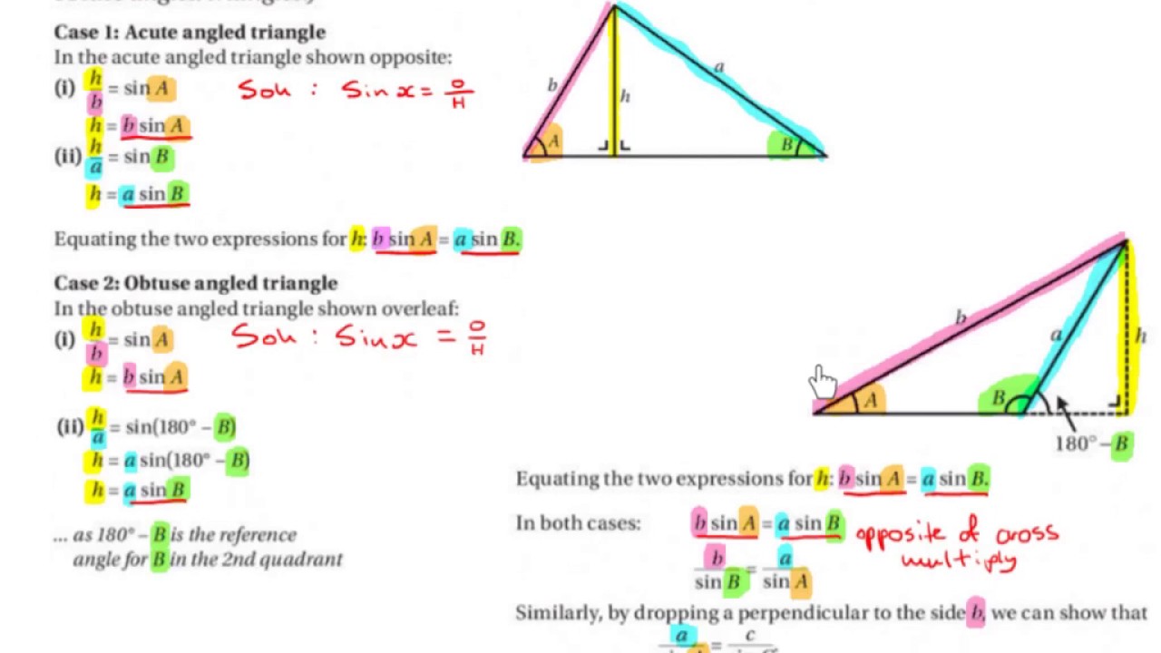 LC HL Sine Rule Proof YouTube