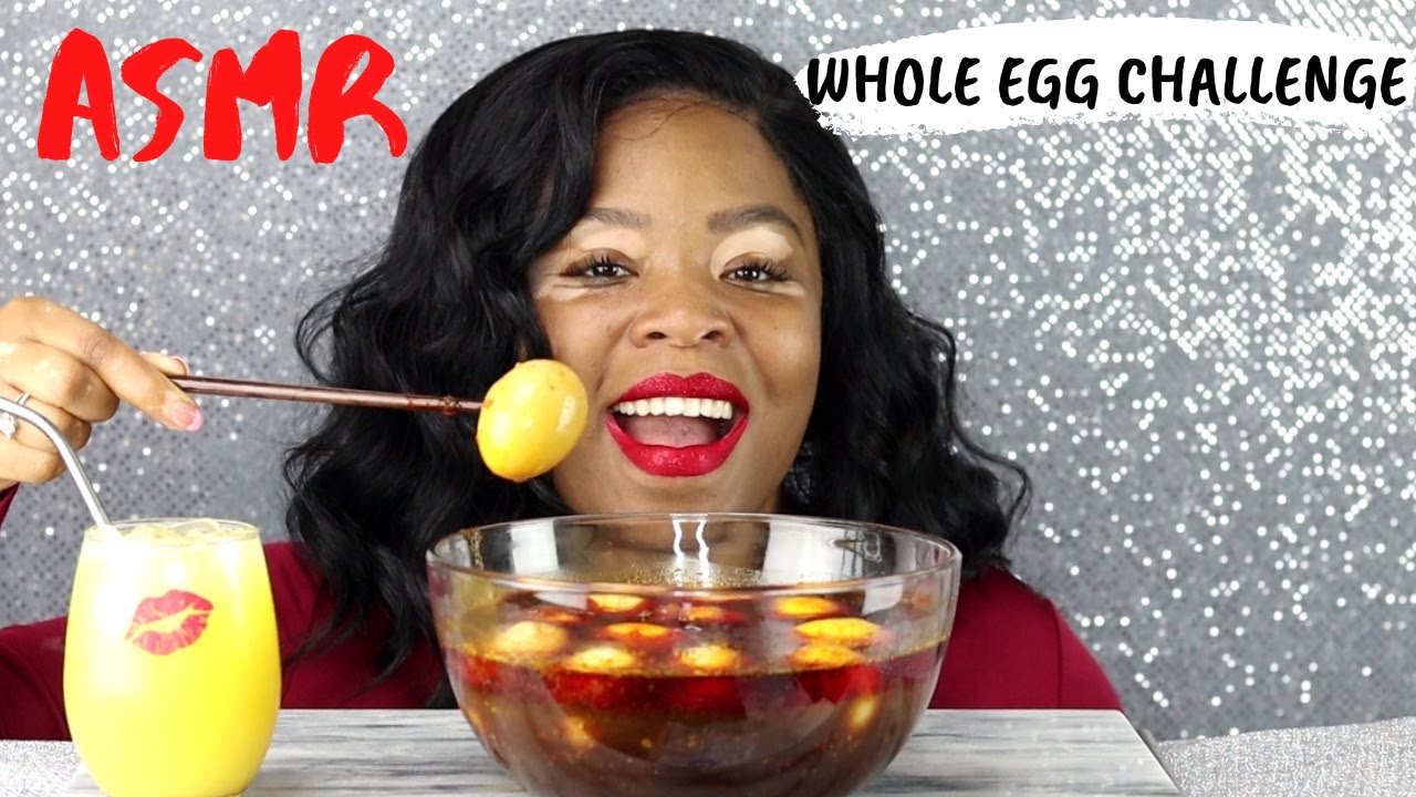 [ASMR] WHOLE EGG CHALLENGE (Whispers) MOUTH SOUNDS l Mmm ASMR - YouTube