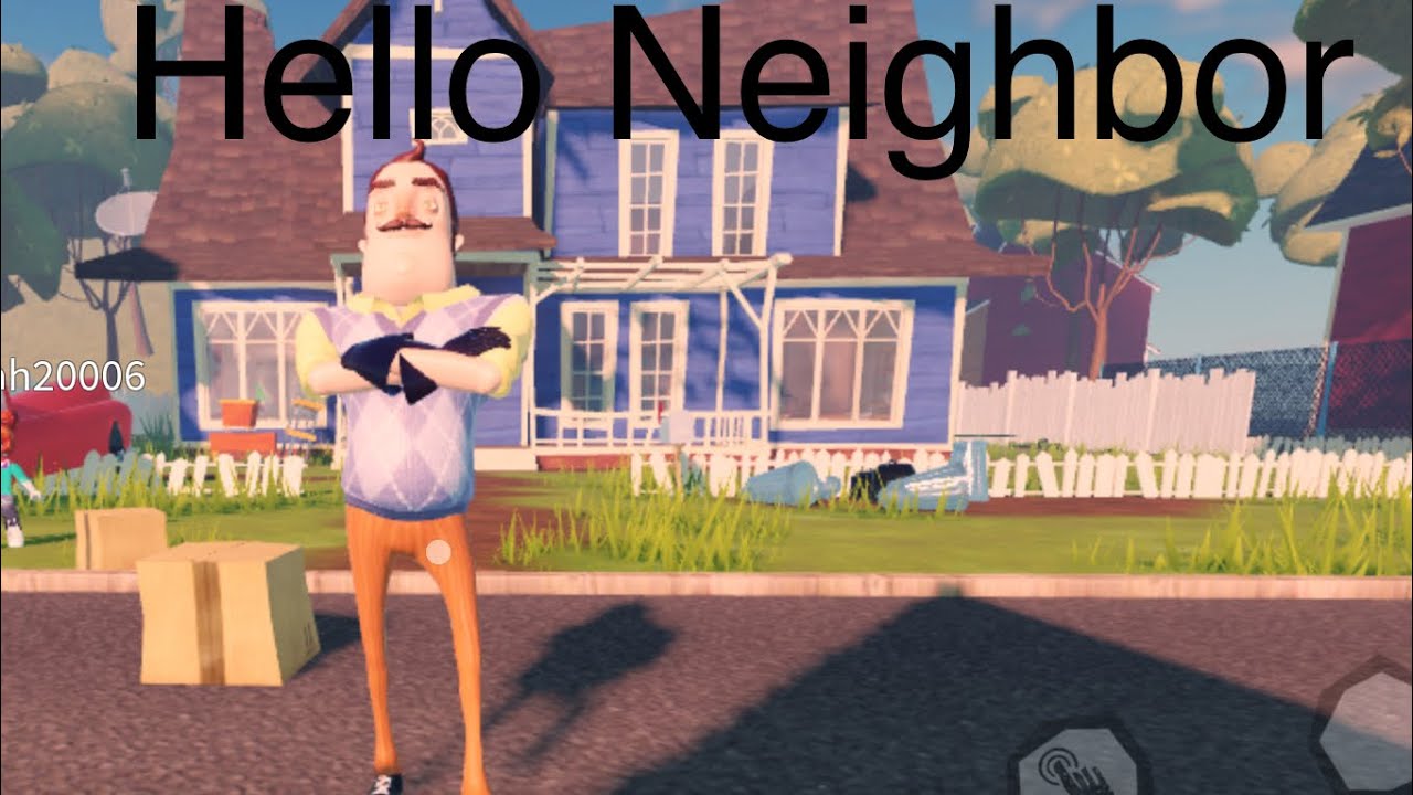 Playing hello neighbor. - YouTube