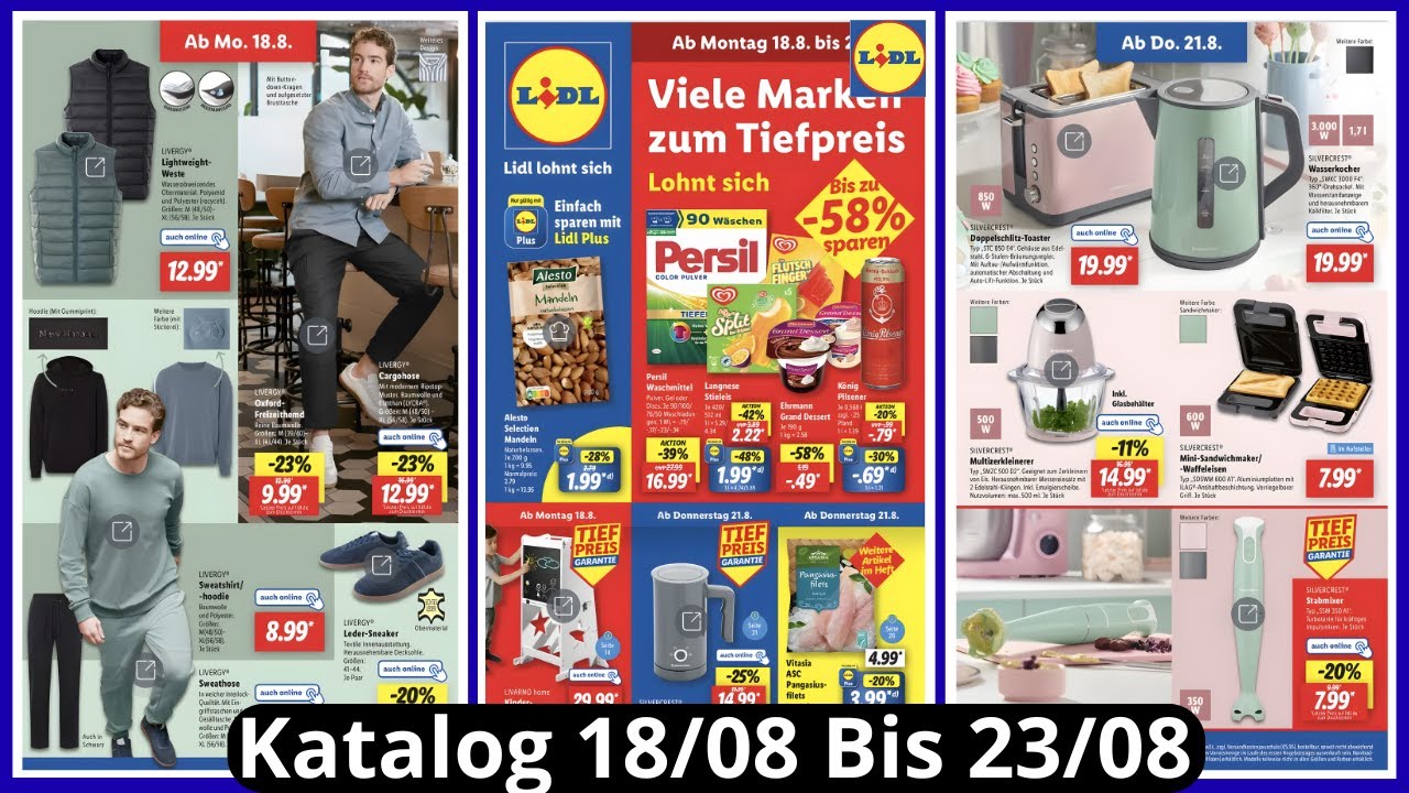 Lidl Katalog Werbung Neueste Angebote ab VOM 18/08/2025 bis zum 23/08/2025 Rabatt Angebote DE # ...