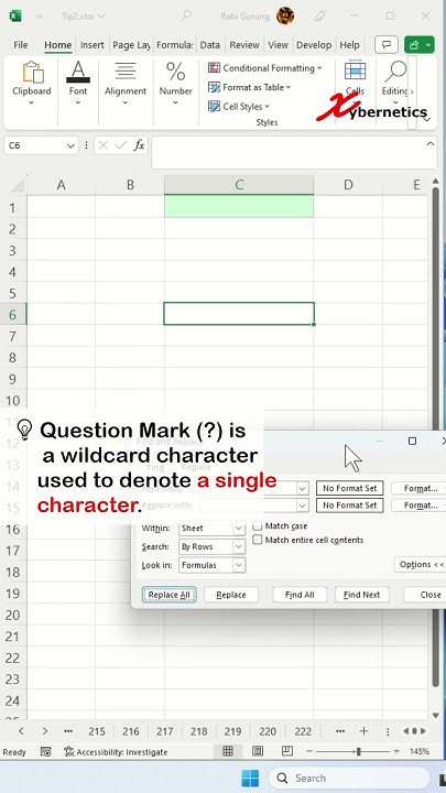 Remove asterisks in Excel - Excel Tips and Tricks - YouTube