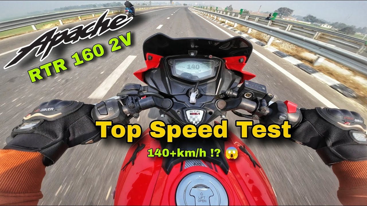 Apache RTR 160 2V Top Speed🚀 - All Gear Top Speed Test | Shocking ...