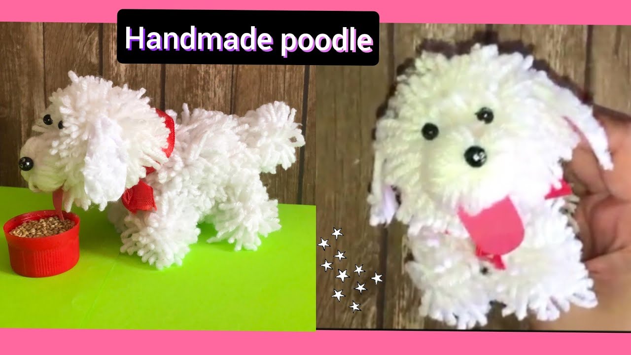 Craft ideas with wool | diy pompom dog | how to make a soft toy dog ...