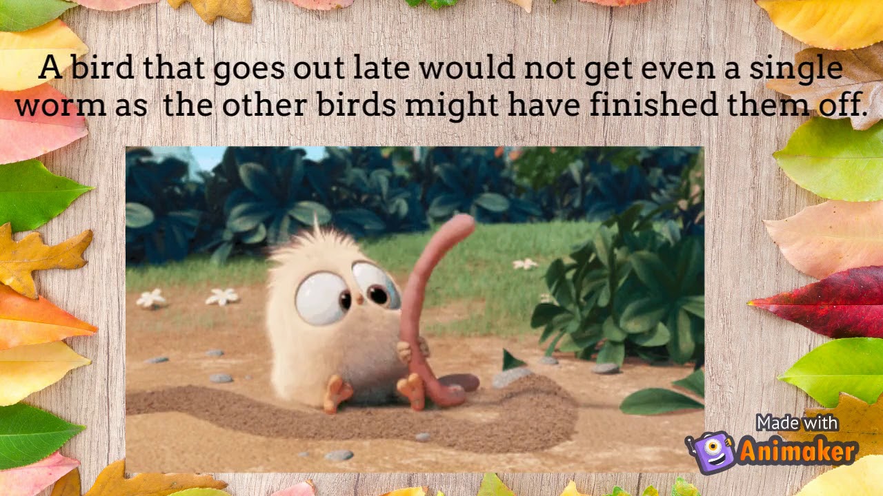 THE EARLY BIRD CATCHES THE WORM- PROVERB - YouTube