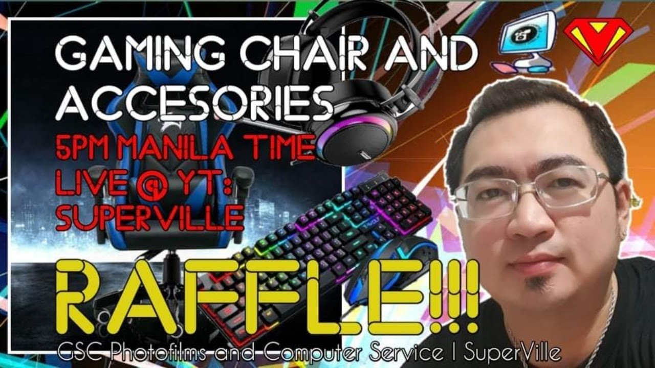 Gaming chair and computer accessories raffle! - YouTube