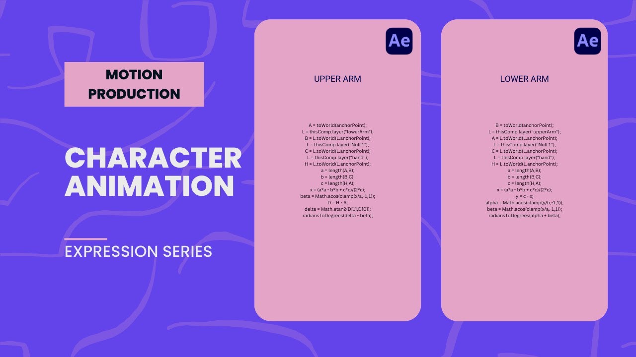 MOTION PRODUCTION || Character animation with expressions in AE ...