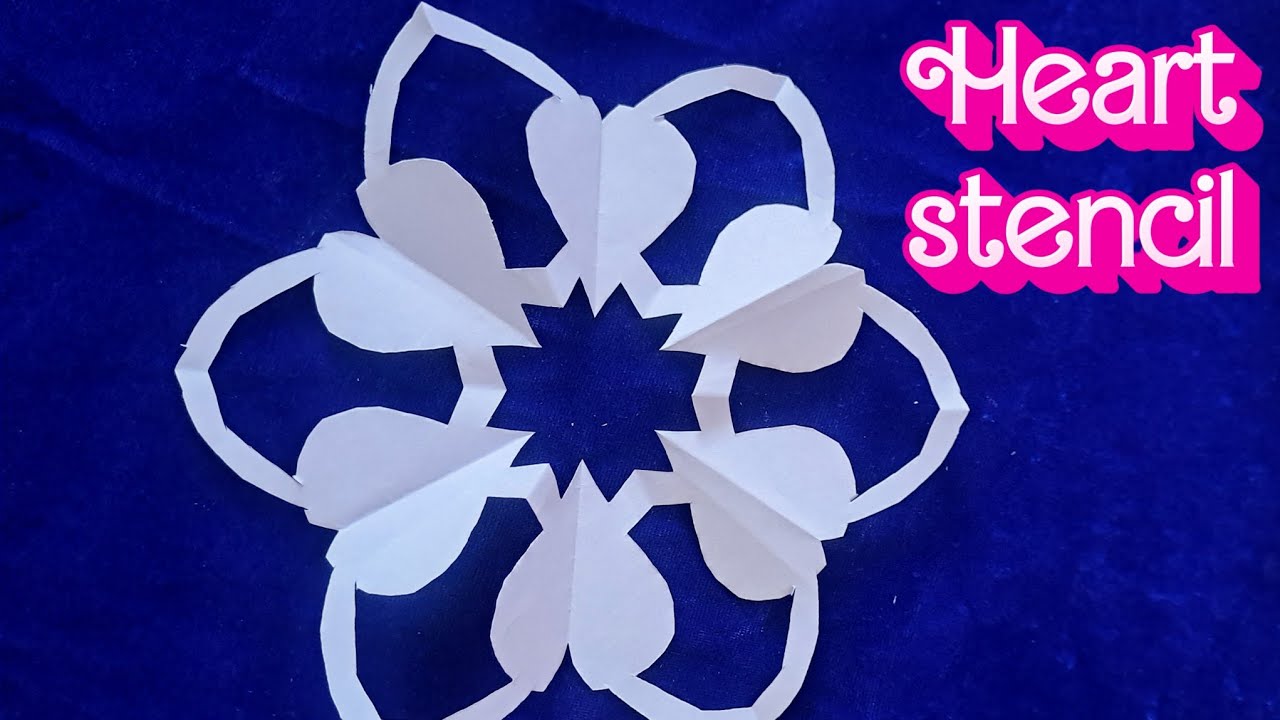 heart stencil for beginners tutorial| Paper craft ideas |Paper cutting ...