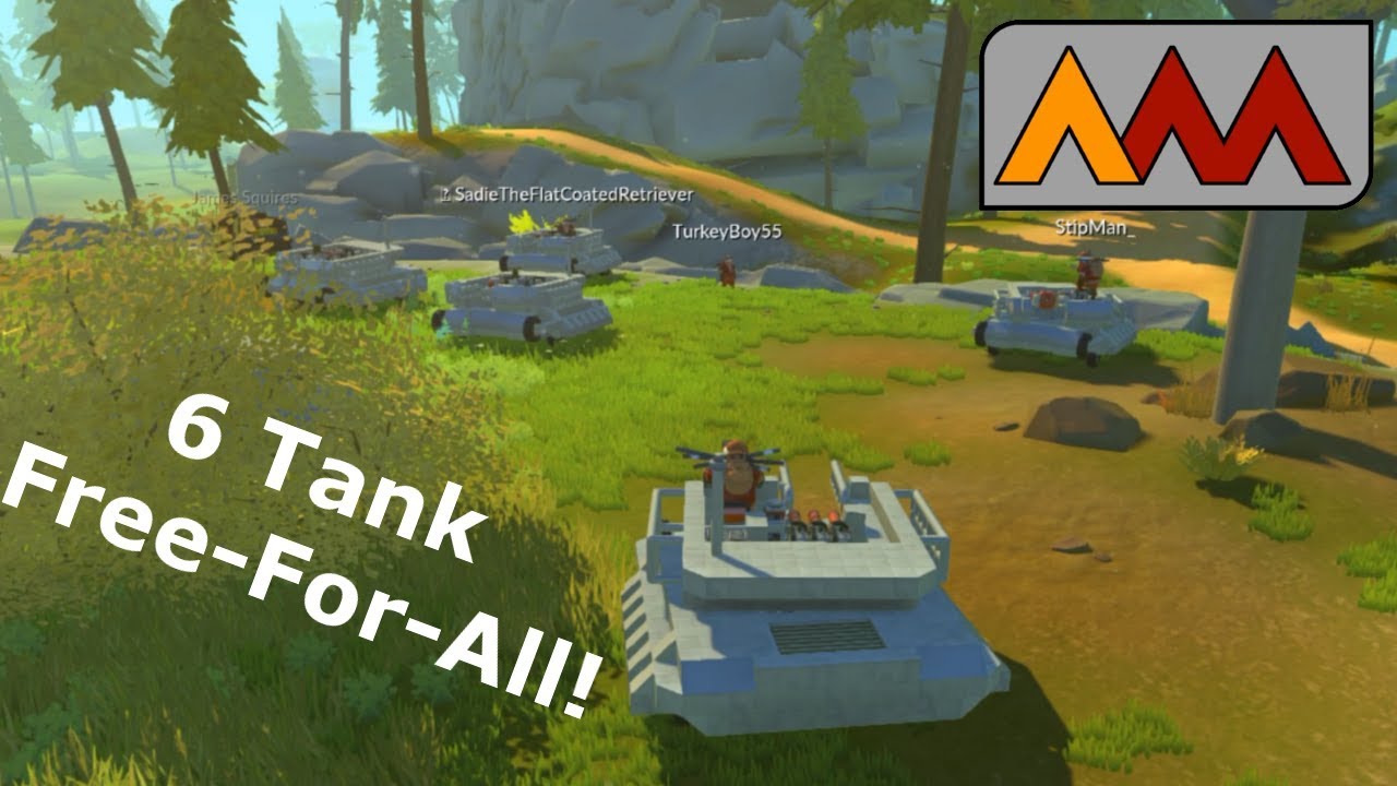 Free-For-All Tank Battles... | Scrap Mechanic - YouTube