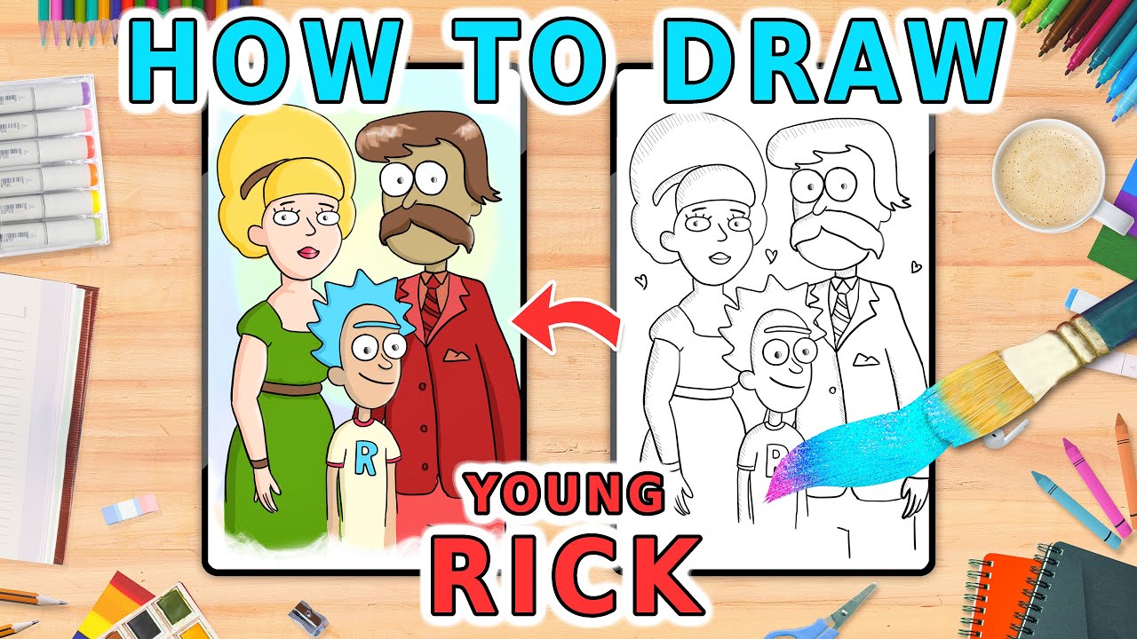 Draw Young Rick & The Sanchez Family 💙| Rick And Morty | #easy #simple ...