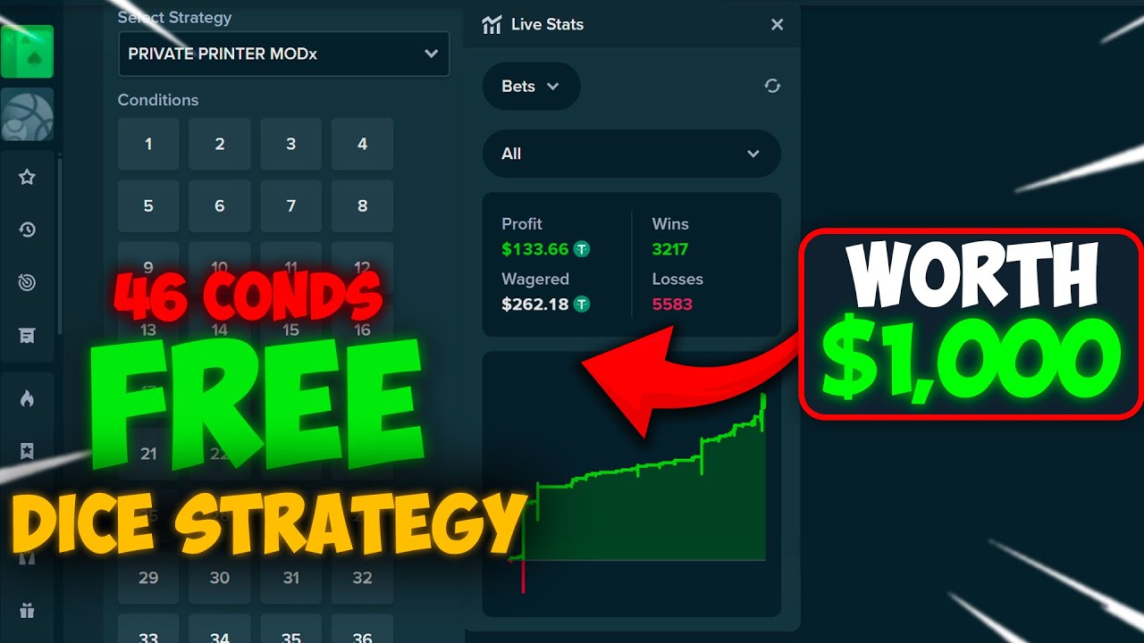 The Best PROFIT/SAFE Dice Strategy on STAKE ! (INSANE) - YouTube