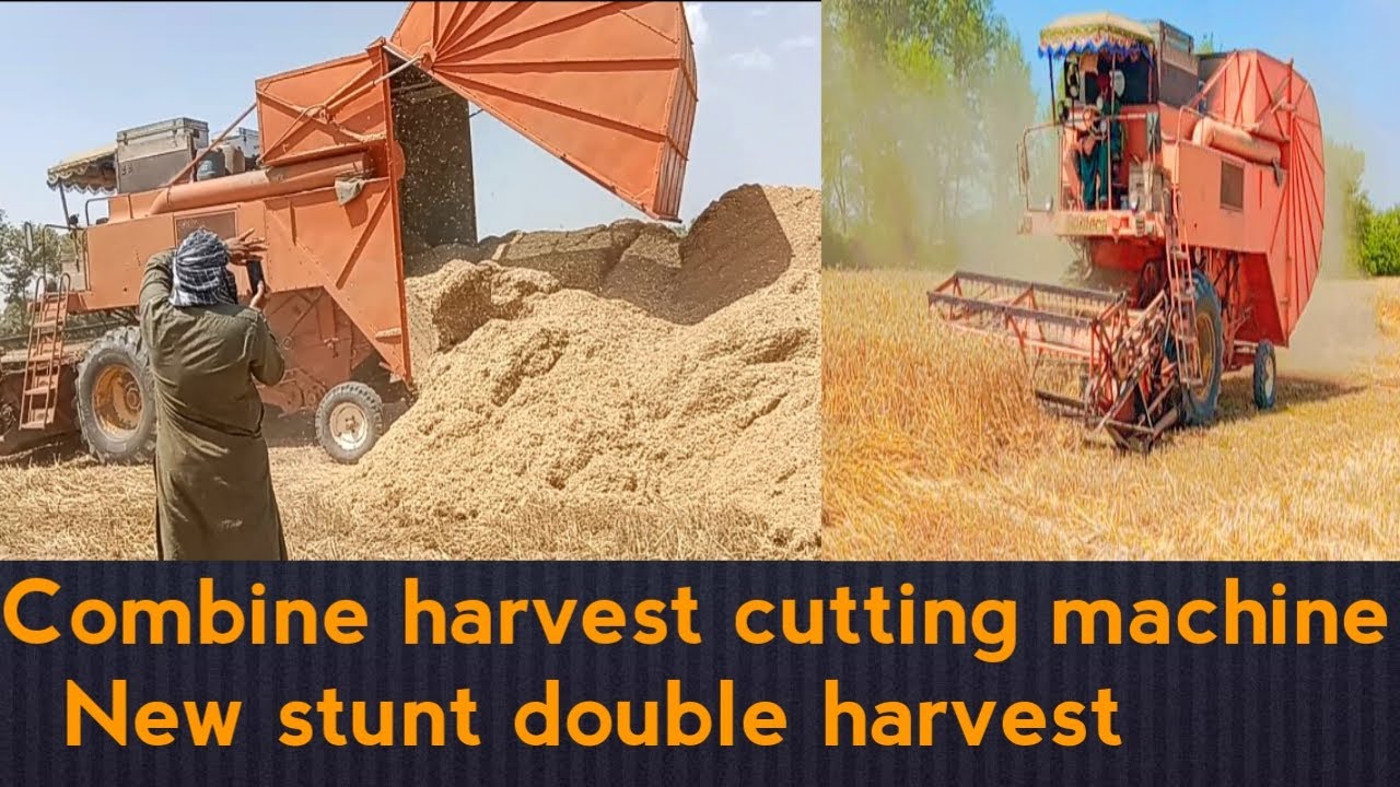 Combine harvest cutting machine, Double stunt function harvest in my ...