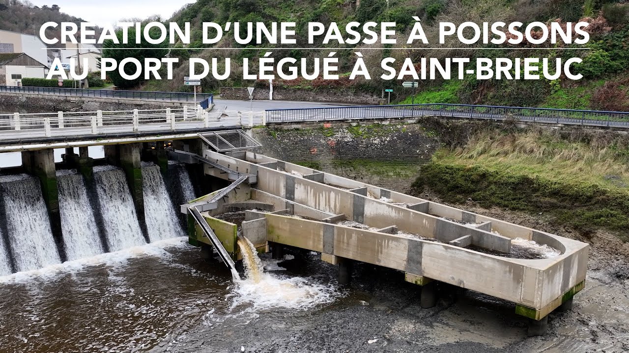 Réalisation d'une passe à poissons - Port du Légué à Saint-Brieuc - YouTube