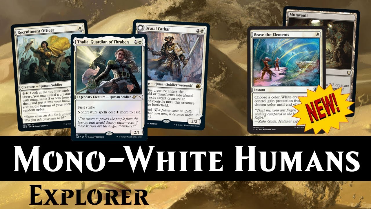 Mono White Humans in MTG Arena Explorer - YouTube