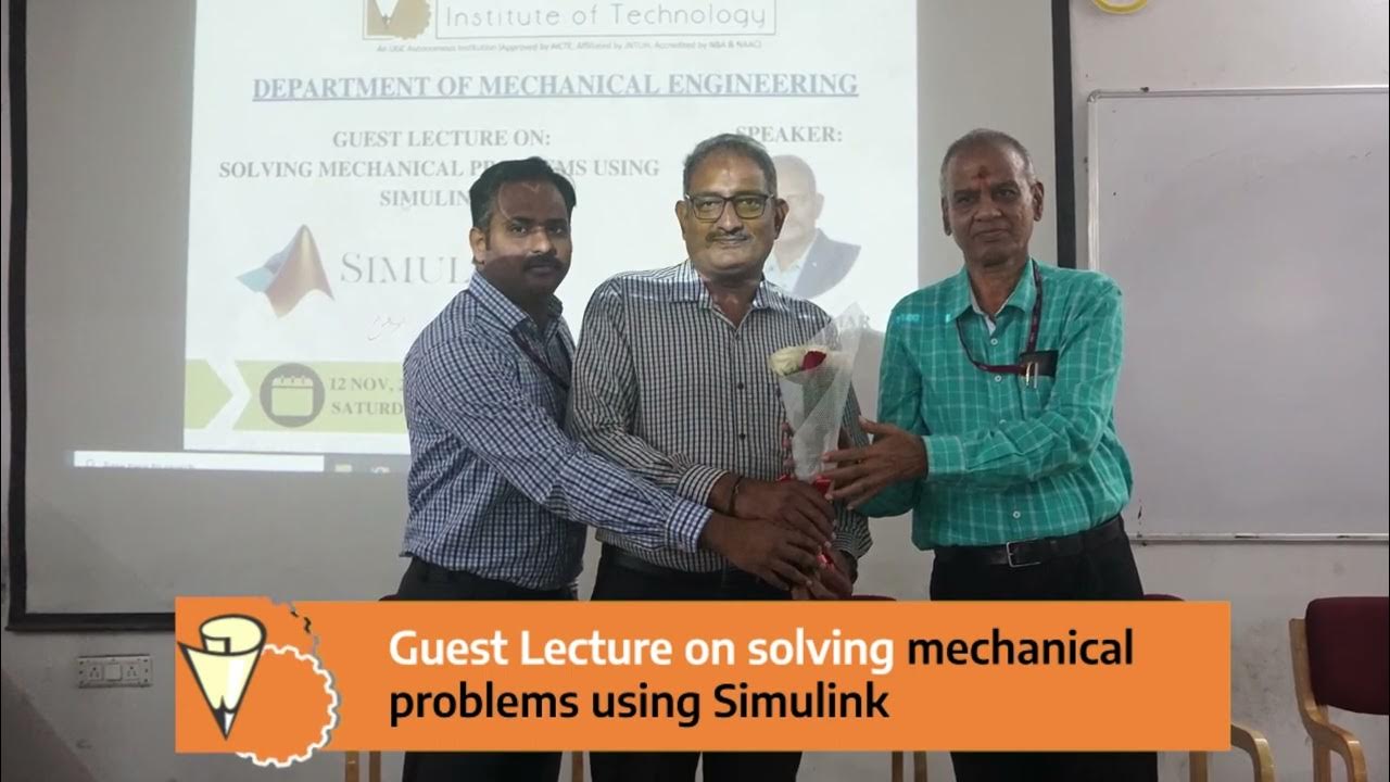 Guest Lecture on Solving Mechanical Problems using | SIMULINK | VBIT - YouTube