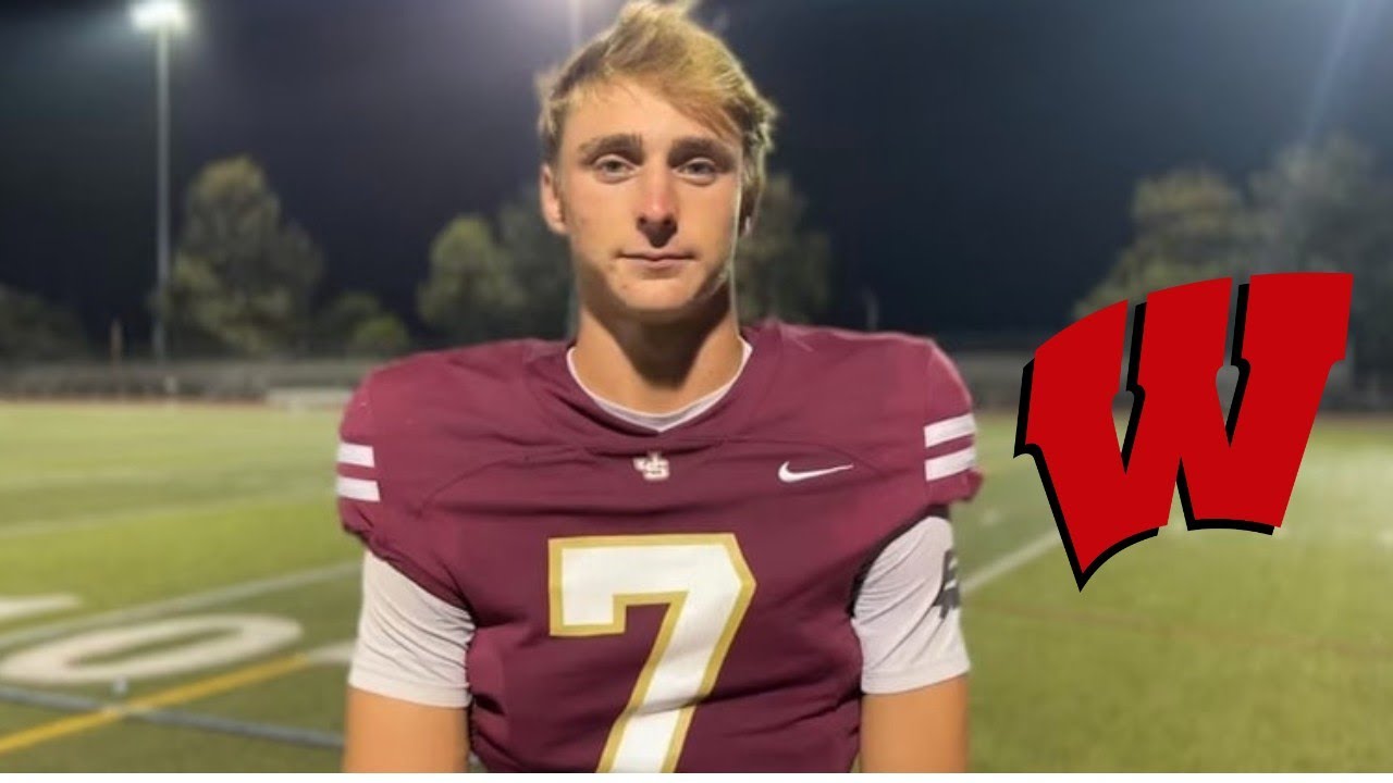 Ryan Hopkins High Upside 2026 QB Commits to Wisconsin || Film Study ...