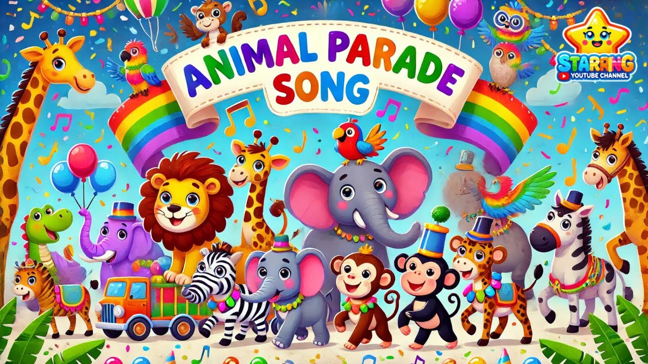 Animal Parade Song for Preschools | Sing Along Dance | Fun Kids Song ...