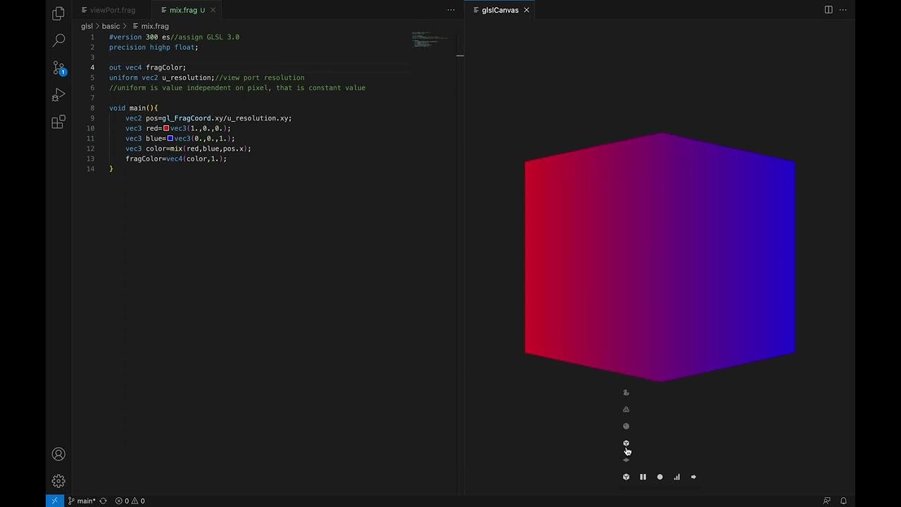 Art coding - GLSL how to use mix - YouTube