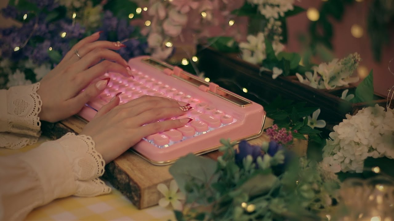 Cottagecore Keyboard Typing For Cozy Relaxation (ASMR no speaking ...