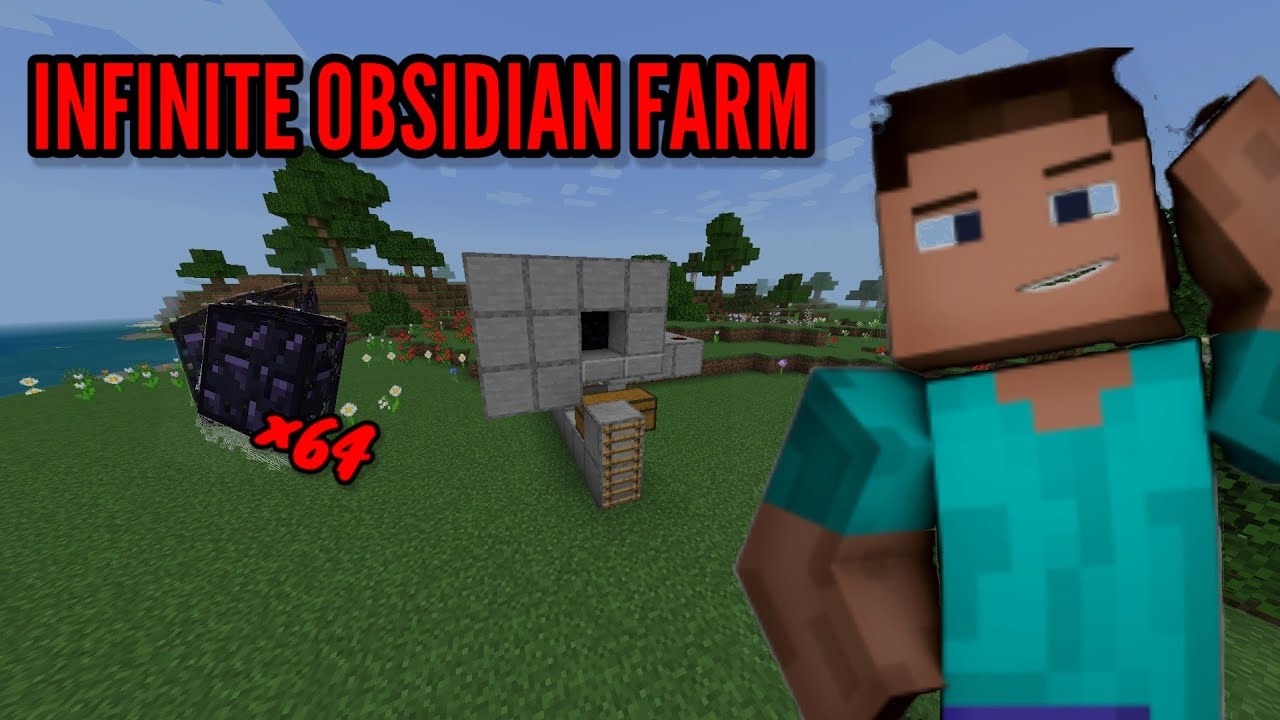 How To Make A Infinite Obsidian Farm In Minecraft 1.19 (Bedrock, Java ...