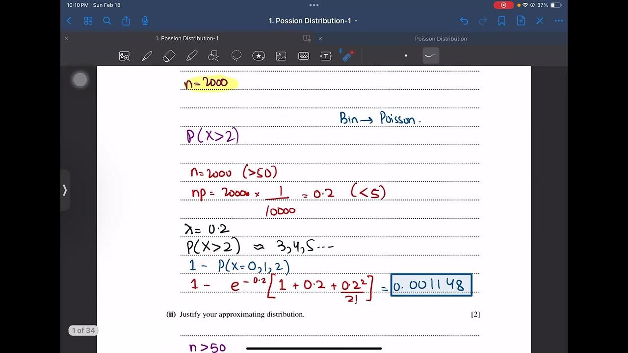 S2 Approximating Distributions - Binomial to Poisson & Poisson to Normal - YouTube