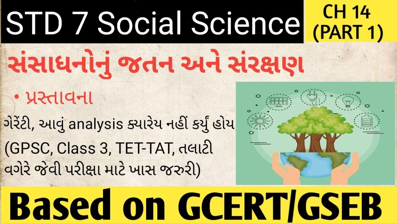 GCERT Std 7 Social Science ch 14 (PART 1)||Resources & Their ...