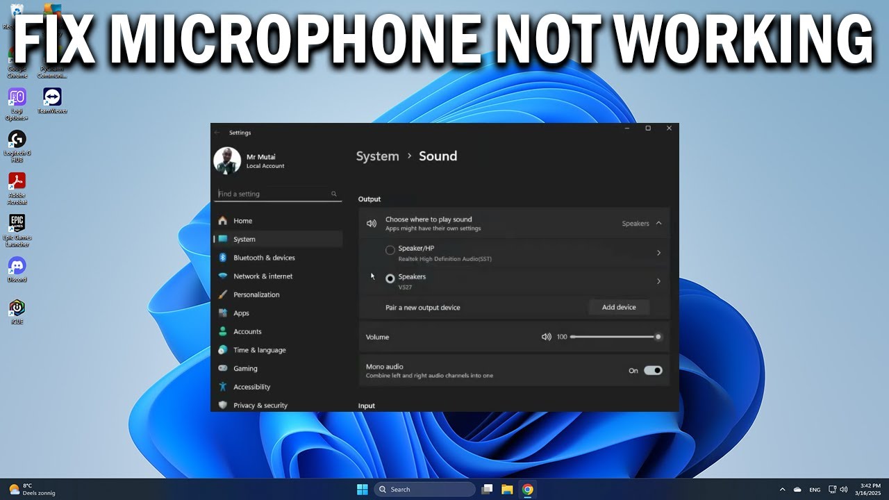 How To Fix Laptop Internal Microphone Not Working on Windows 11 & 10 ...