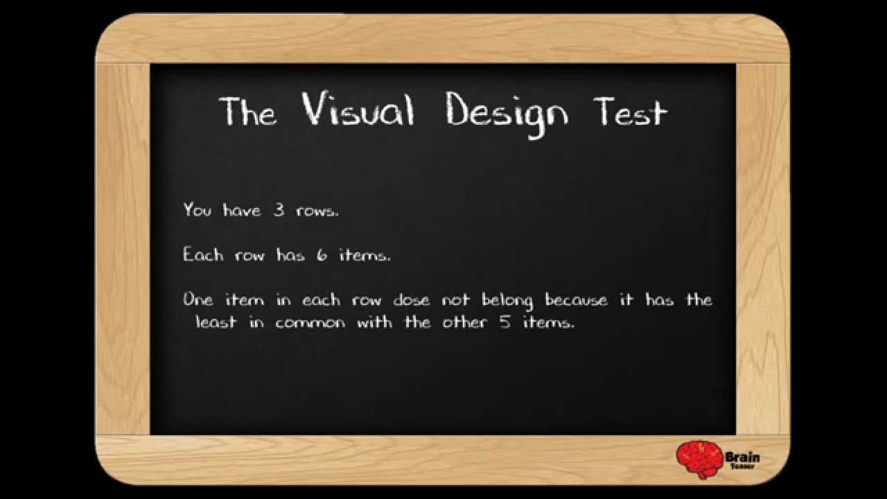 The Visual Design Test. - YouTube