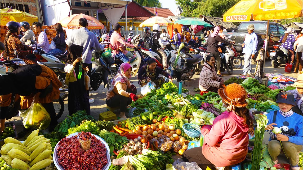 Norea Market @ Battambang Province - Cambodian Rural Market Food Tour ...