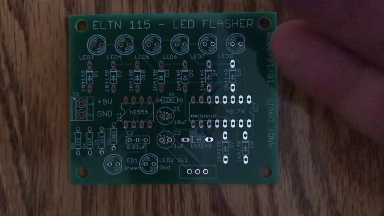 LED Sequencer PCB soldering - YouTube