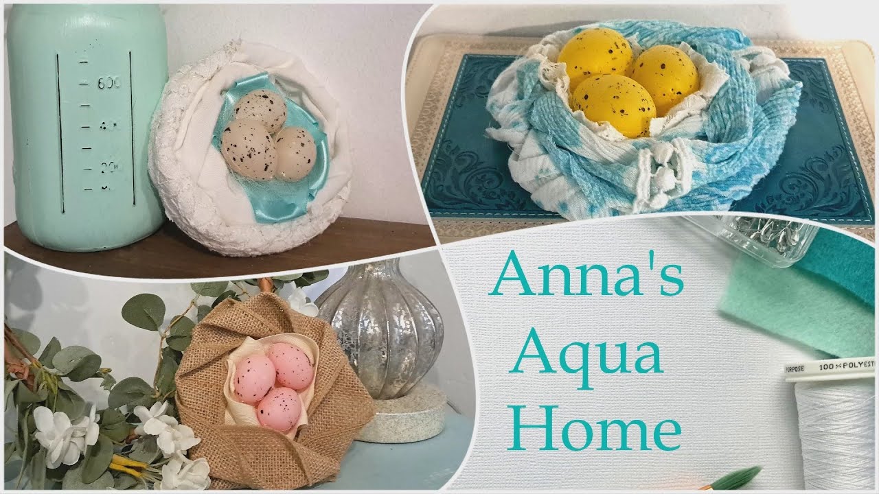 Make These ADORABLE Spring Bird Nests From Scrap Fabric! - YouTube