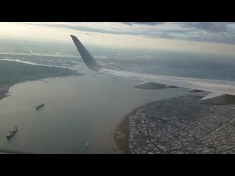 American A321 sunset landing at LaGuardia(LGA) - YouTube