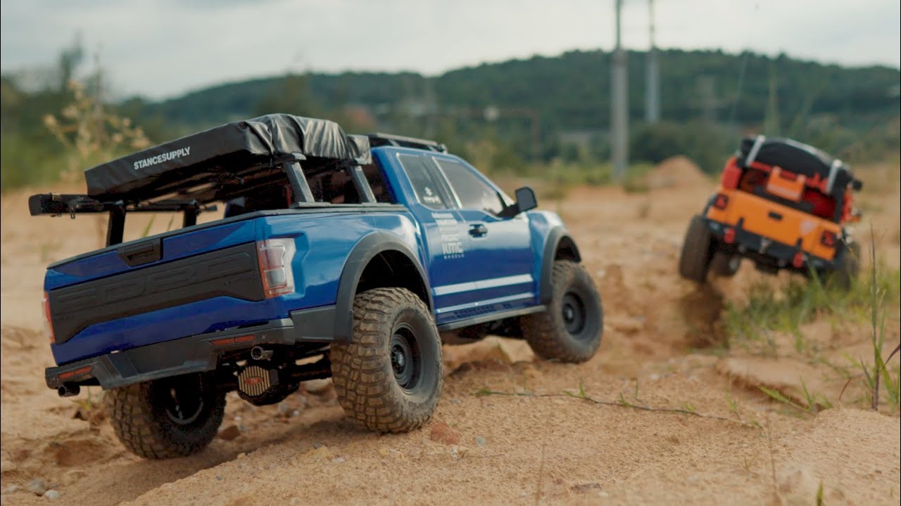 1/8 Scale RC | Ford F150 & Jeep Gladiator Offroad Driving - YouTube