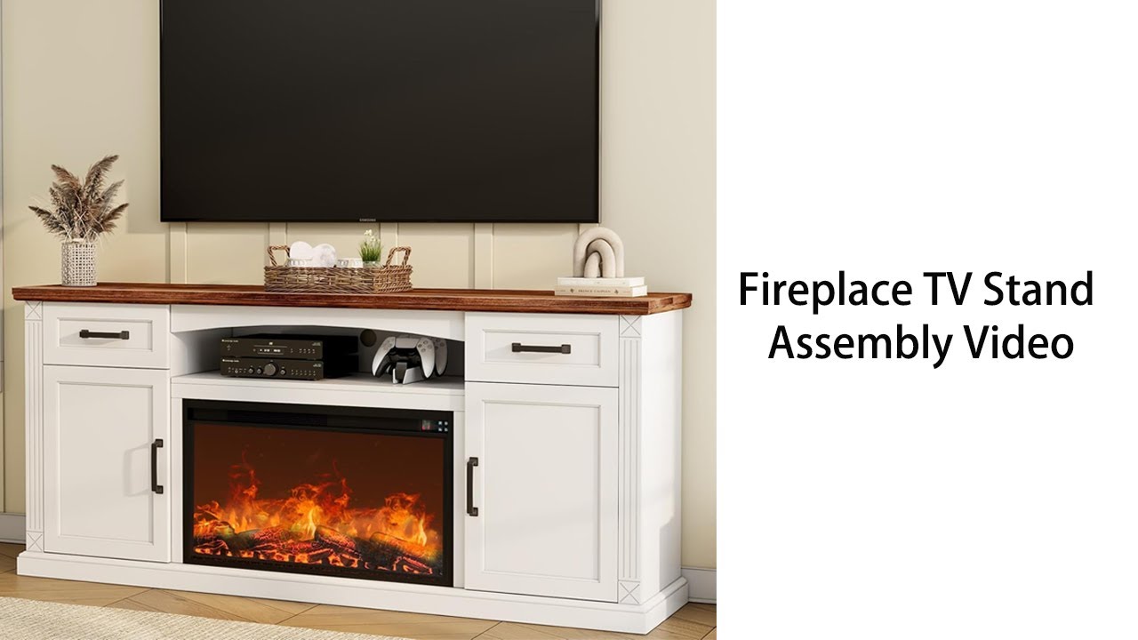 Fireplace TV Stand Assembly Video - YouTube