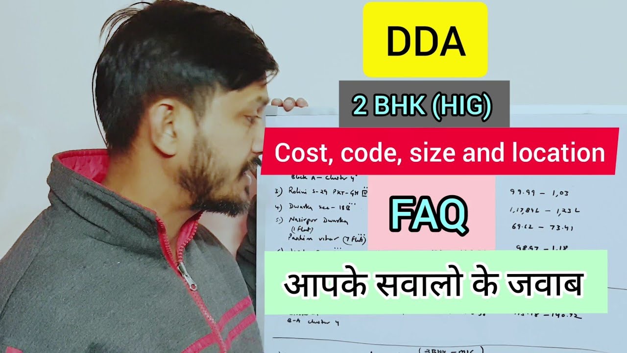 DDA housing scheme 2021 | 2 BHK | HIG | cost | code | Location | Size ...