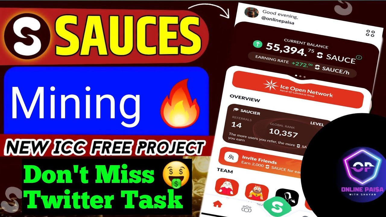 Sauce New Earning App Without Investment || Sauce New update|| Sauces ...