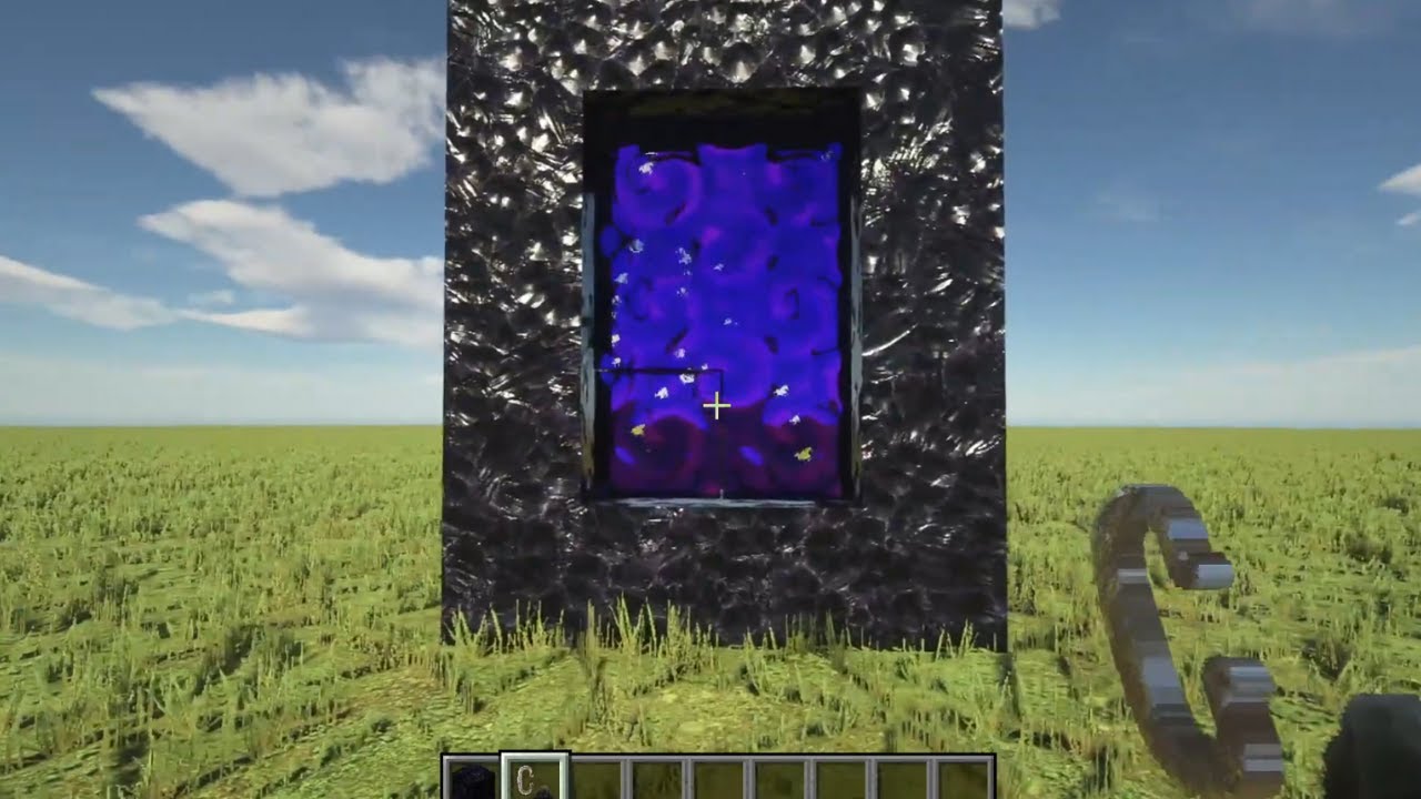 Realistic nether portal in minecraft. #minecraft - YouTube