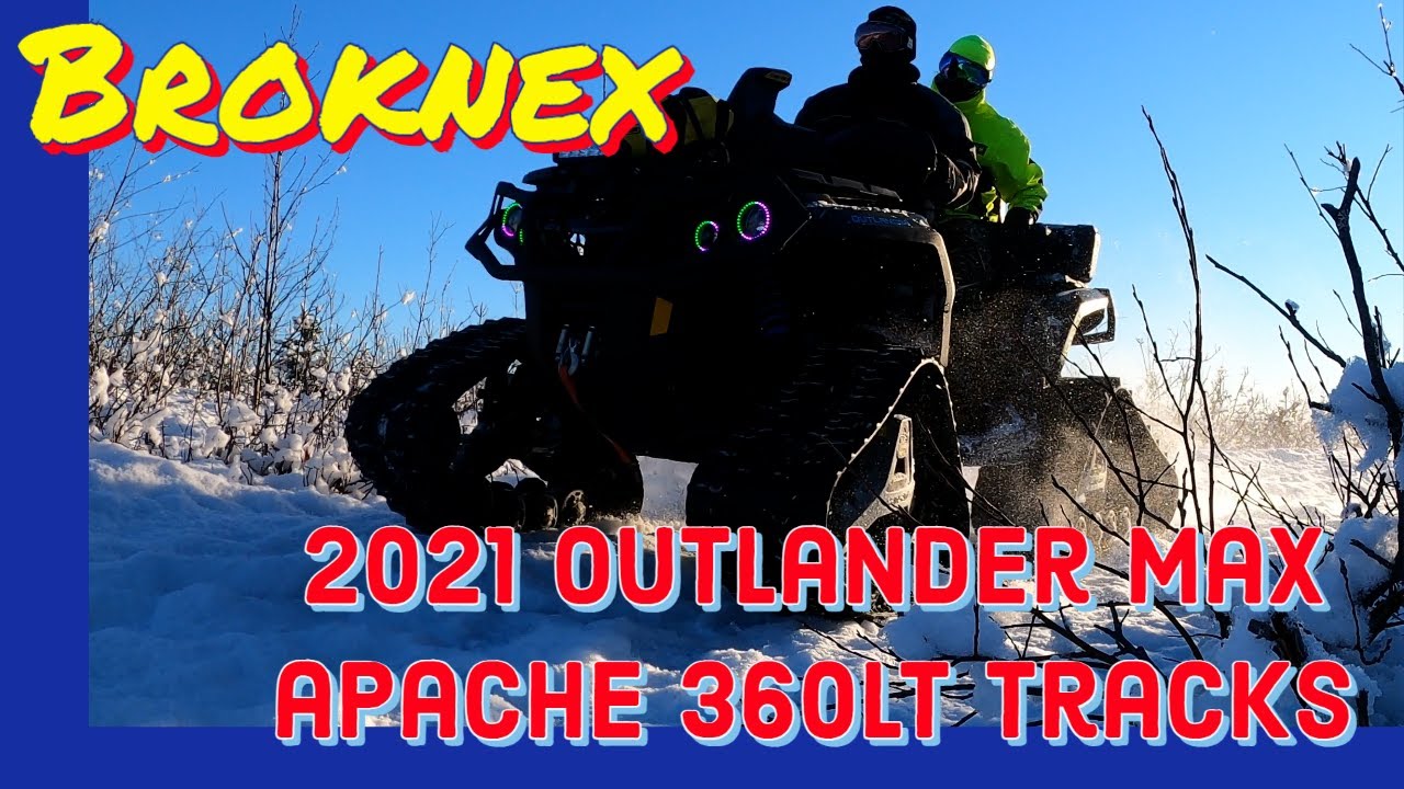 New Can Am Outlander Max Apache 360LT Tracks First Ride - YouTube