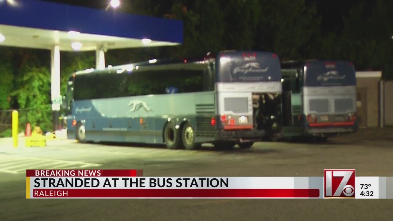 ‘It’s terrifying:’ Bus passengers stranded overnight in Raleigh - YouTube