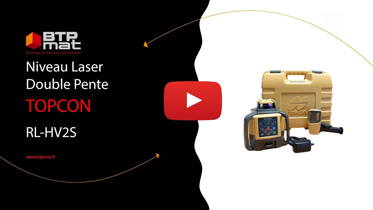 TOPCON - Niveau Laser Rotatif Double Pente RL-HV2S - YouTube