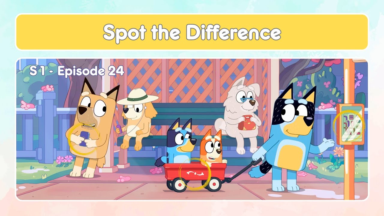 Bluey Quiz - Bluey S1E24 Wagon Ride ｜ Spot the difference ｜ Mind Game ...