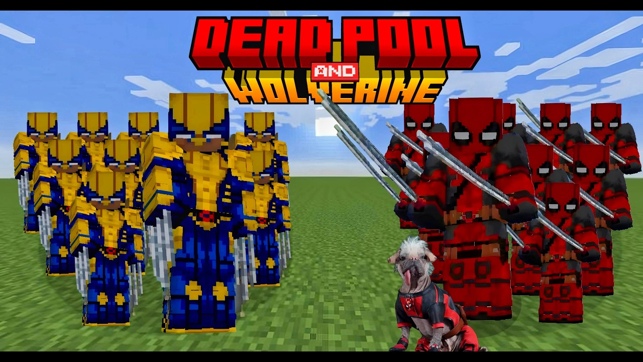 Deadpool & Wolverine ADDON in Minecraft PE | Deadpool and Wolverine are UNLEASHED in Minecraft ...