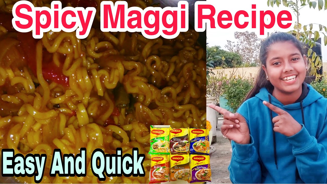 Maggi ( 2 min ) | 13 years old girl making maggi | Maggie RECEPIE ...